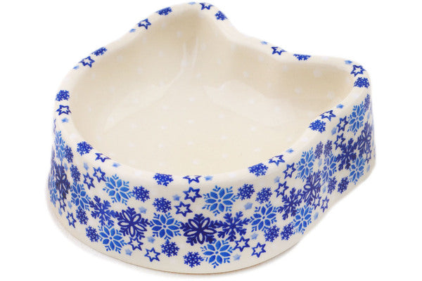 Pet Bowl 7" Snowdrift Theme – Polish ♥ Pottery