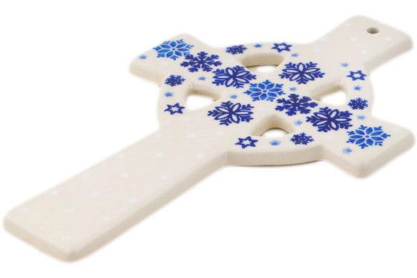 Cross 9" Snowdrift Theme – Polish ♥ Pottery