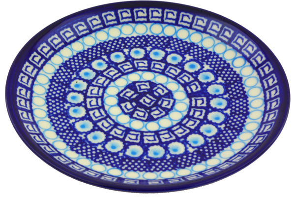 Dessert Plate 7½-inch Tribal Blue Theme – Polish ♥ Pottery