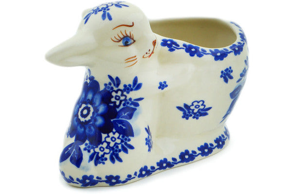Bunny Shaped Jar 7" Fancy Floral Theme UNIKAT – Polish ♥ Pottery